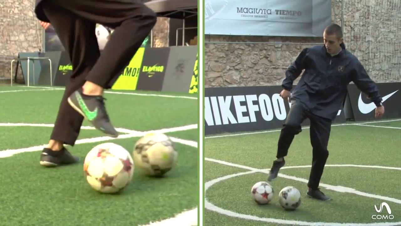 Control con dos balones de Fútbol / Tecnificación en Barcelona - YouTube