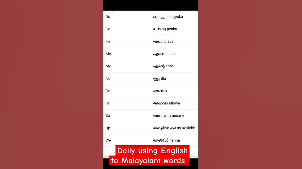Daily English To Malayalam Words englishgrammar YouTube daily-english-to-malayalam-words-englishgrammar-youtube