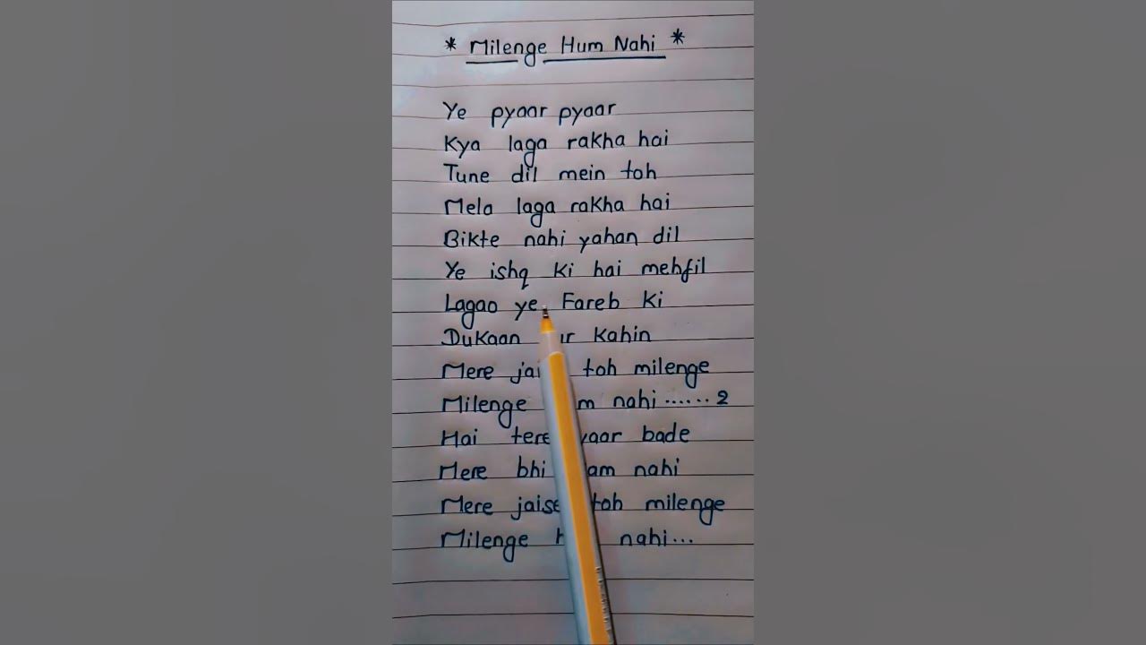 Mere Jaise Toh Milenge Milenge Hum Nahi Lyrics 🎶 #songlyrics #sing # ...