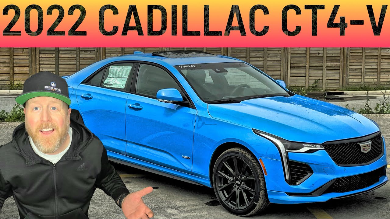 ELECTRIC BLUE, 2022 Cadillac CT4-V - YouTube