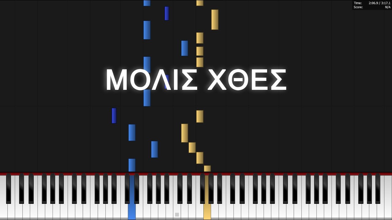 Κωνσταντίνος Αργυρός - Μόλις Χθες - Piano tutorial - YouTube Music