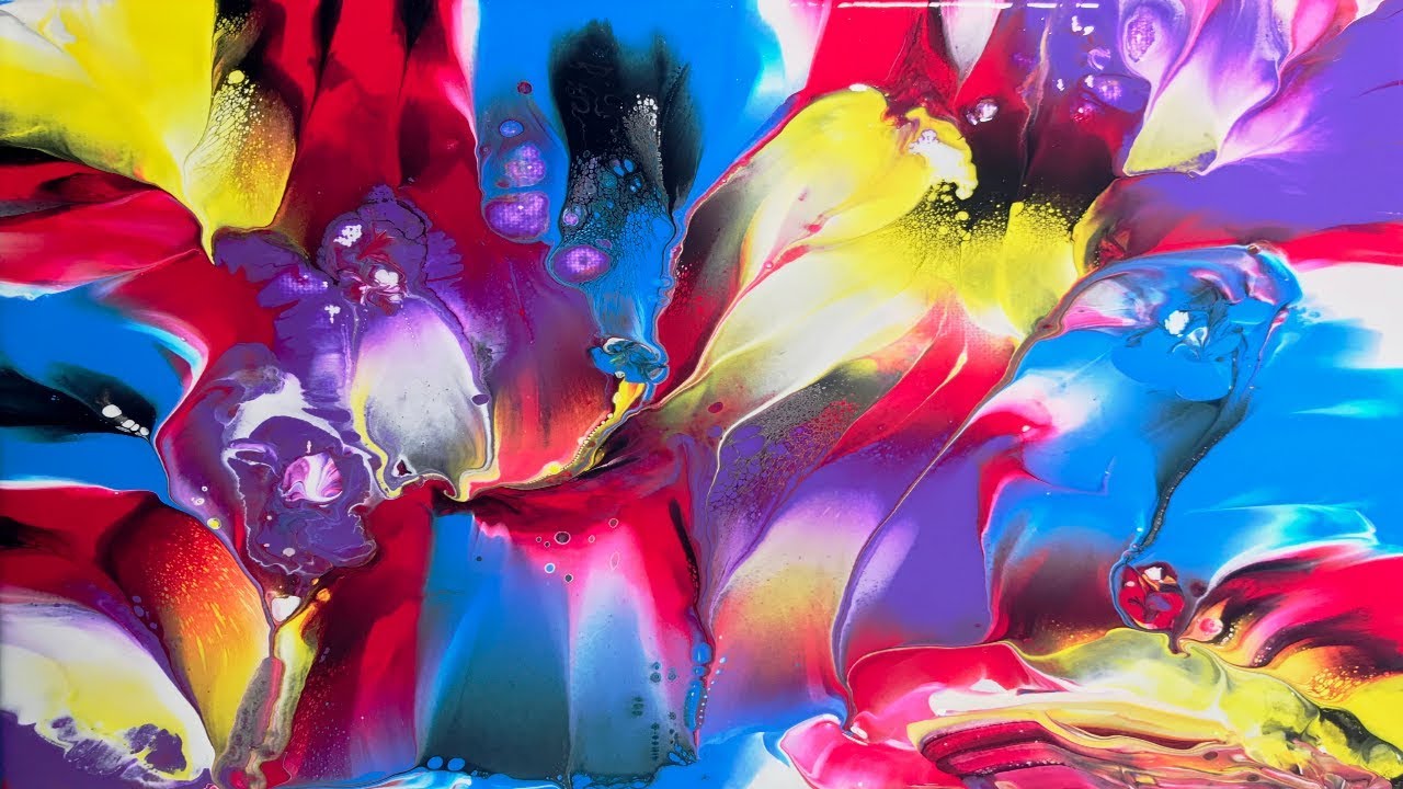 Acrylic Fluid Pouring - DE65 - Double Paradise -Dipping Pouring ...