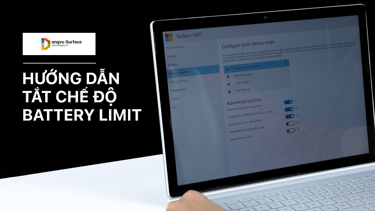Hướng dẫn tắt chế độ Battery Limit trên Surface | Đăng Vũ Hướng Dẫn ...