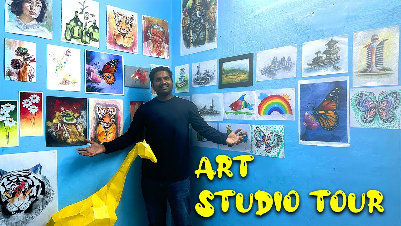 My kutty art research centre | My art studio tour | Dindigul art tuition centre | my first art ...