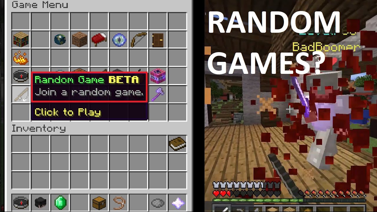 Playing RANDOM Hypixel minigames - YouTube
