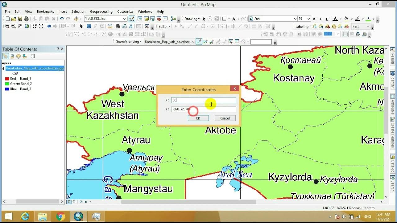 Georeferencing Add control points tool ArcGIS Lesson 3 3 - YouTube