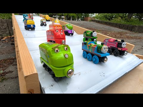 Chuggington & Thomas Wooden. Handmade Slide Race