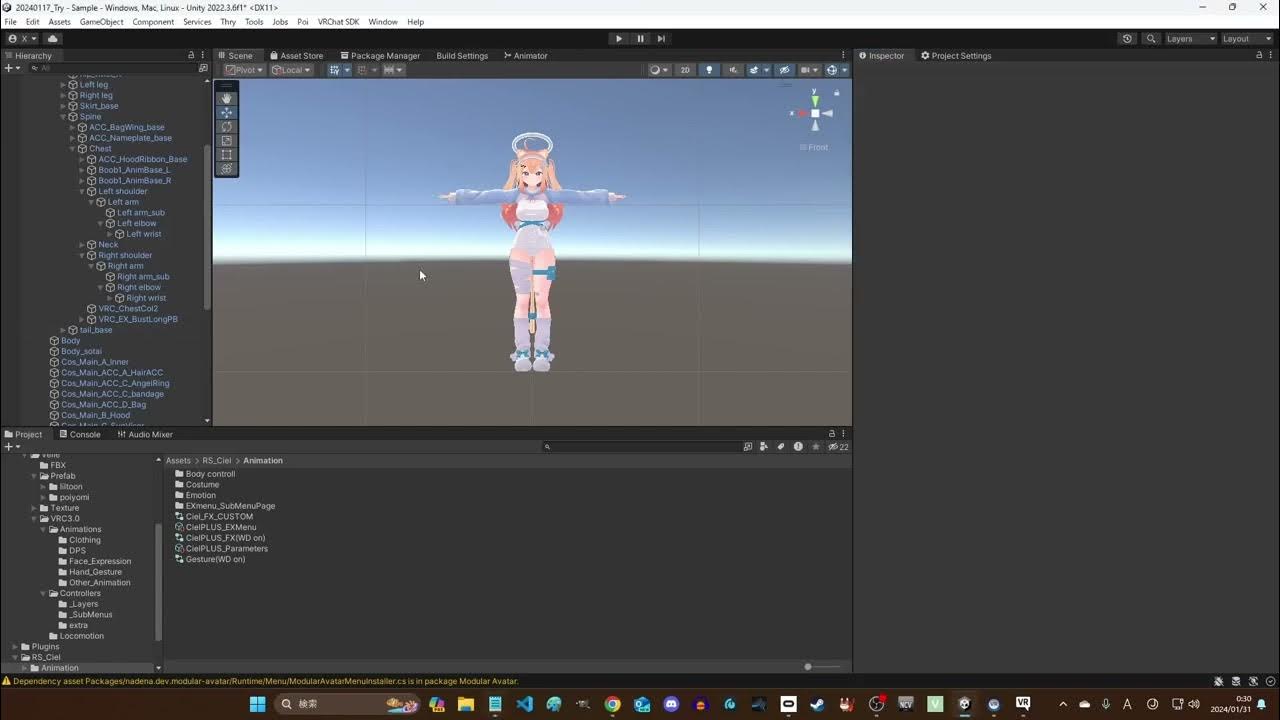 VRChatでアバターを人形化できるUnitypackageの動作と設定 - YouTube