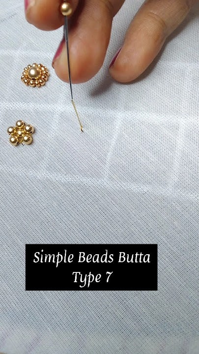 Simple Beads Butta Type 7#ytshorts #aariwork #aaributtas - YouTube