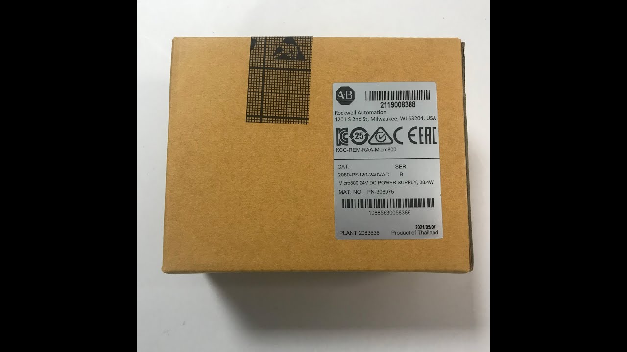 Allen Bradley 2080-PS120-240VAC Micro800 24V DC Power Supply - YouTube