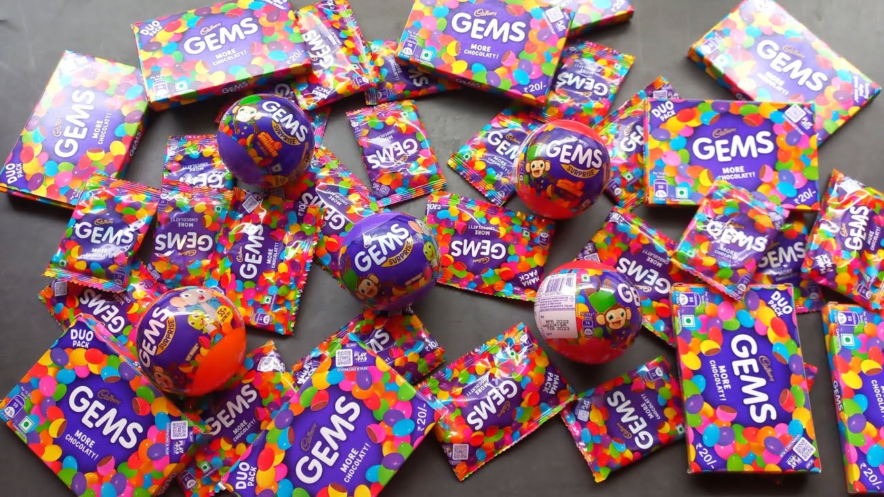 gems opening video, surprise toys, chocolate opening video, lots of ...