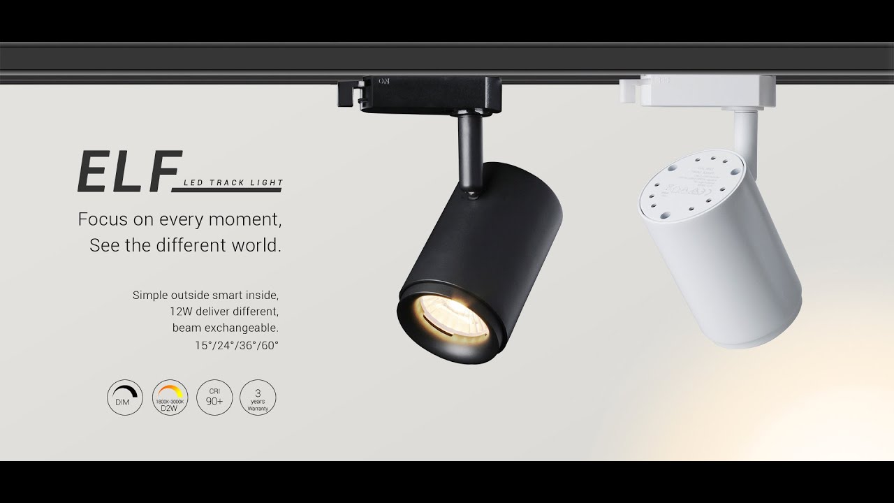 Small size 12W COB LED Track Spot Light - YouTube