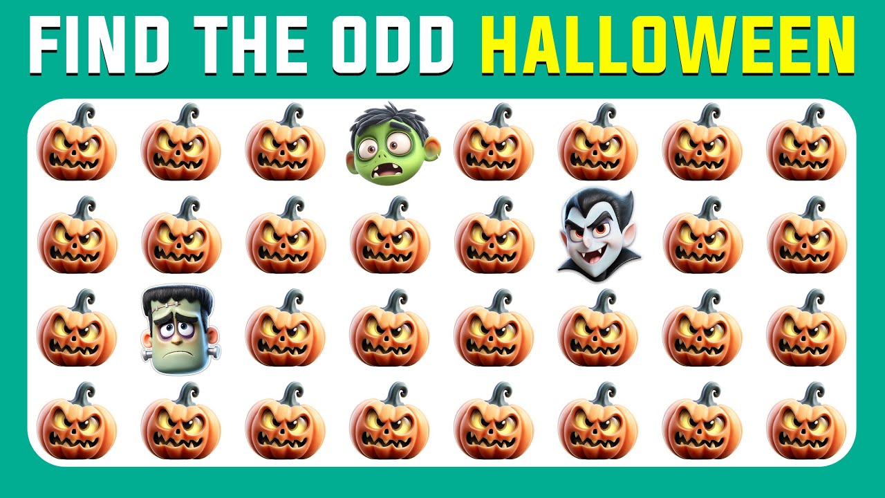 Find the ODD One Out – Halloween Challenge👻🦇🎃| Easy, Medium, Hard – 40 ...