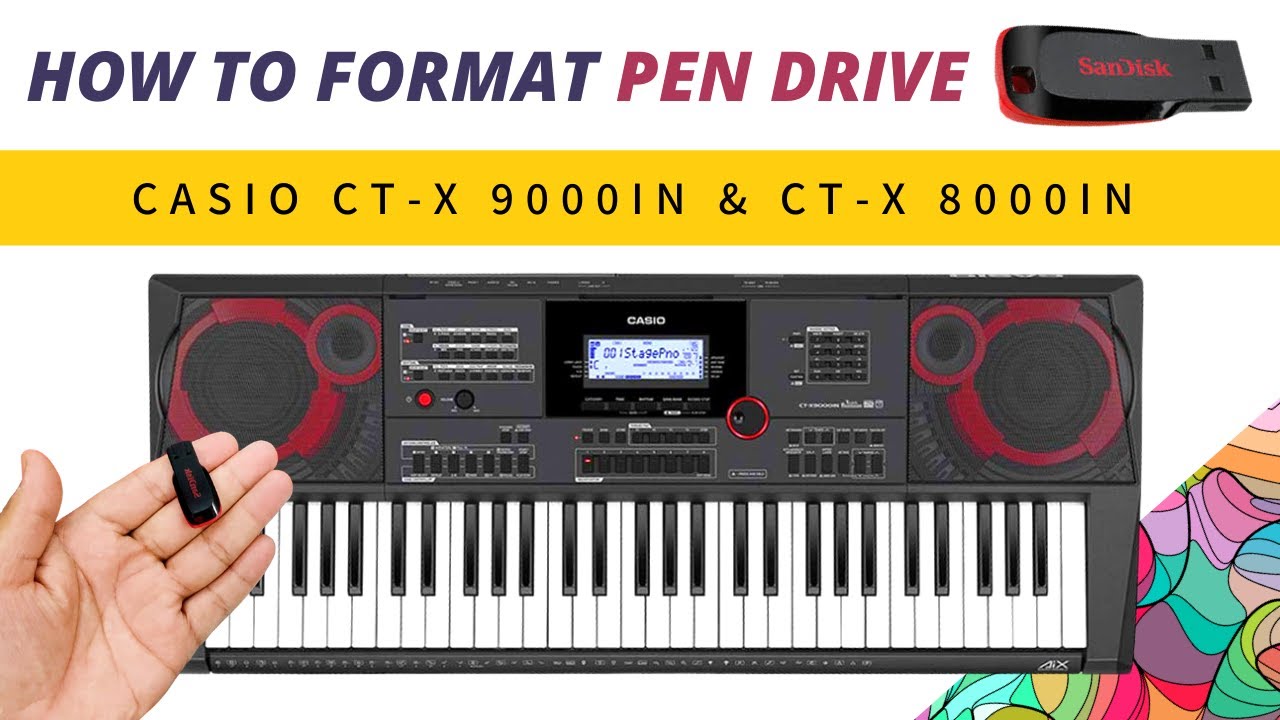 How To FORMAT | Pen Drive In Casio CT-X 9000IN & 8000IN - YouTube