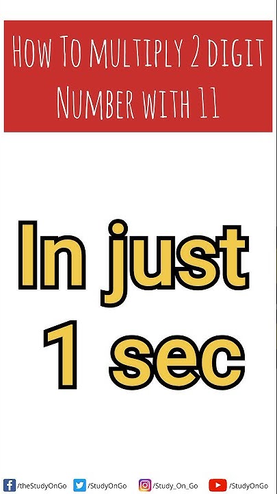 How To multiply 2 Digits Number with 11 . Math Short Tricks . - YouTube