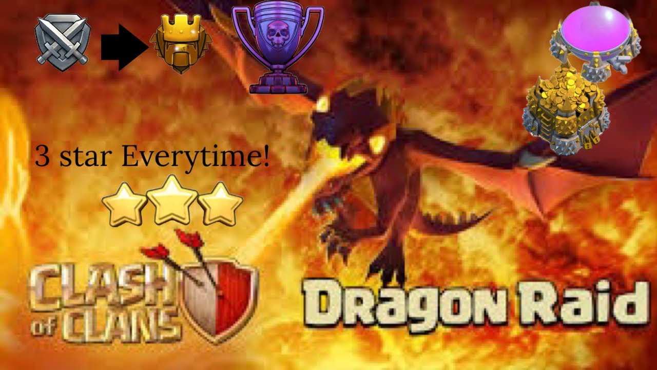 HOW TO USE DRAGONS! All Dragon Raid Th7 - Clash of clans - YouTube