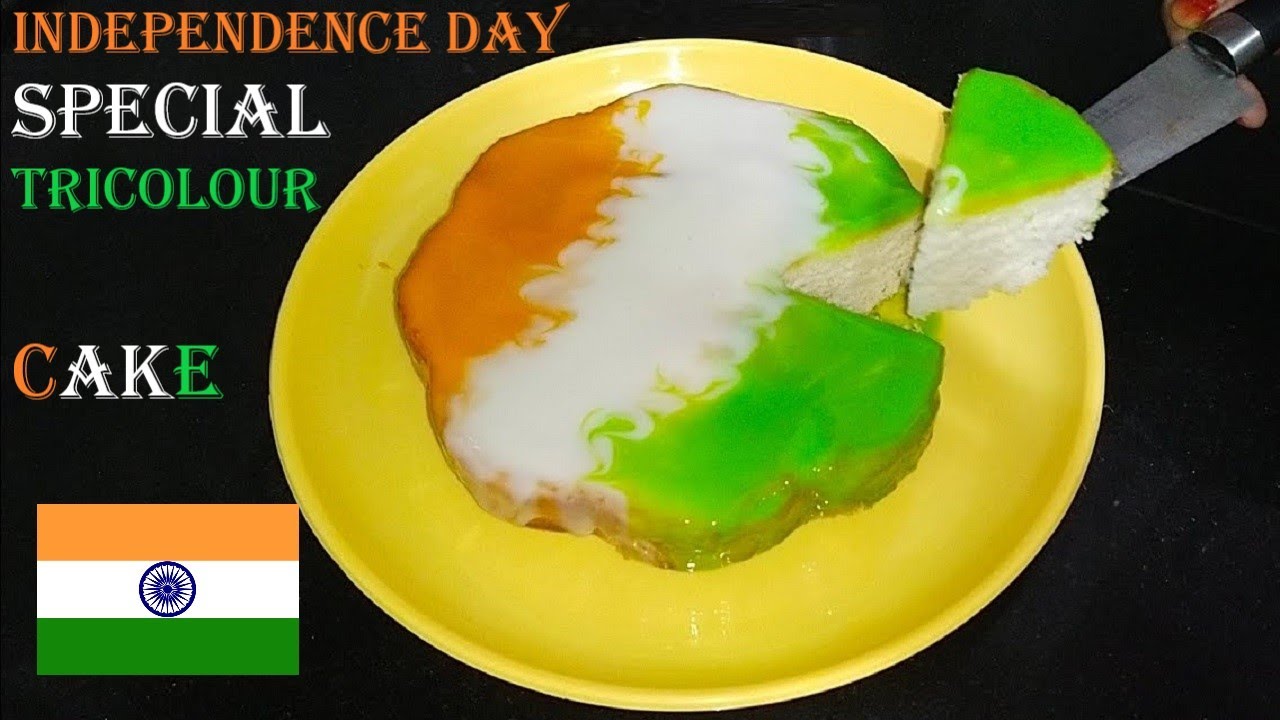 79th Independence Day Special Cake | How to Make Tricolor Eggless Cake ...