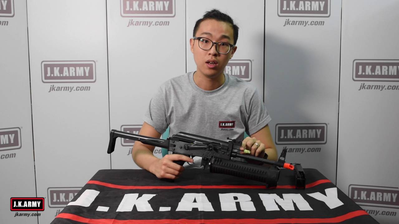 PPS PP19 Bizon Submachine Gun AEG Review by J.K.ARMY - YouTube