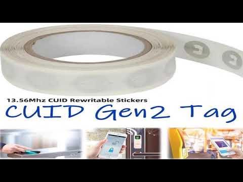 13.56mhz CUID changeable S50 1K RFID Sticker Wet Inlay NFC tag Sector 0 ...