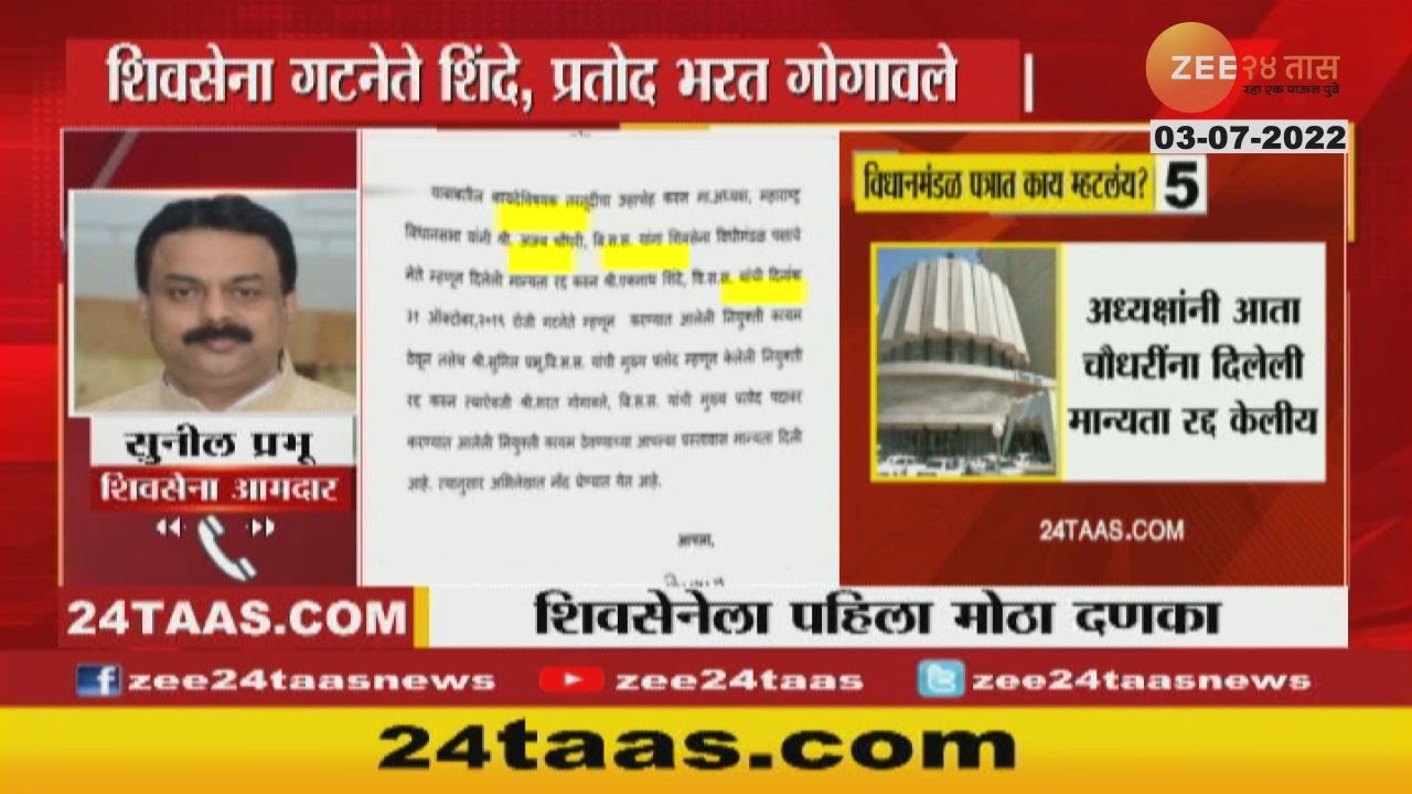 Shiv Sena MLA | Sunil Prabhu On Setback To Shiv Sena Uddhav Thackeray ...