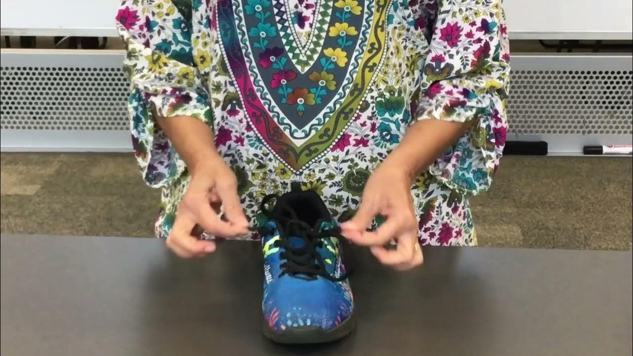Adapted shoe tying technique 2 - YouTube