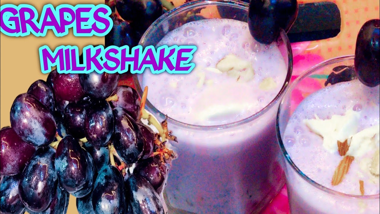 Homemade Delicious Grapes 🍇 Milkshake Recipe || How To Make Grapes ...