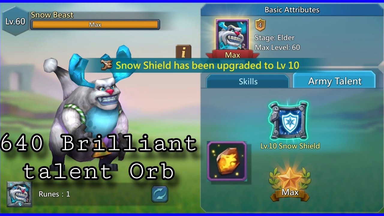 Lords Mobile | Snow Beast's talent has been awakened! - YouTube