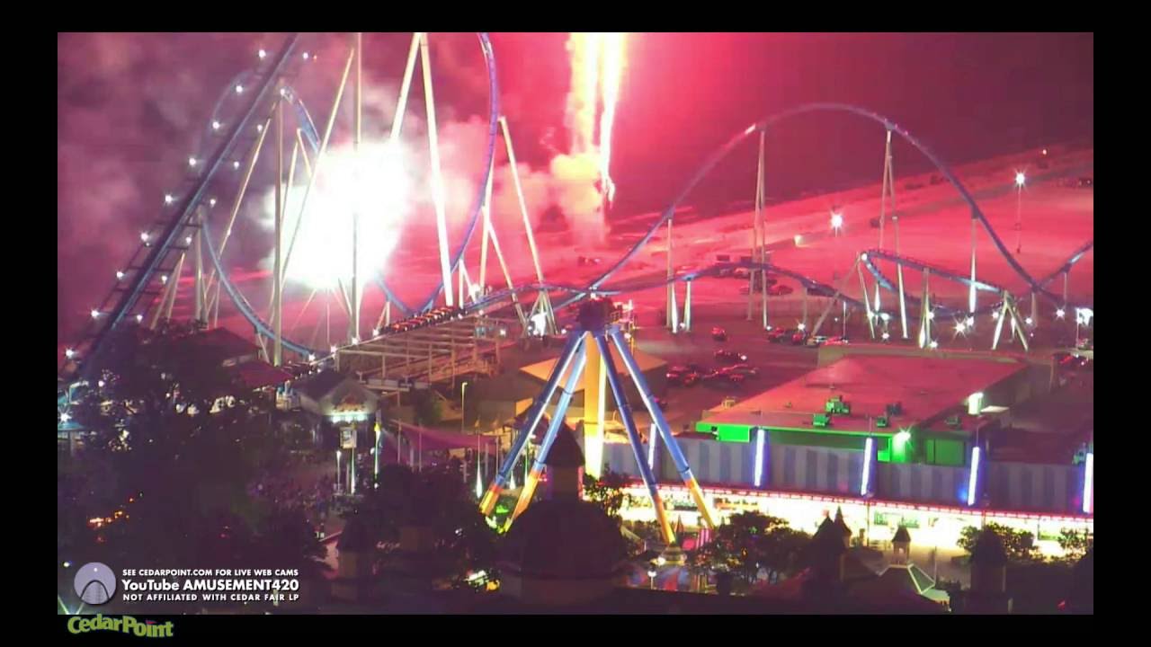 CEDAR POINT JULY 4TH FIREWORKS ON THE BEACH & MAXAIR CLIP from Cedar ...