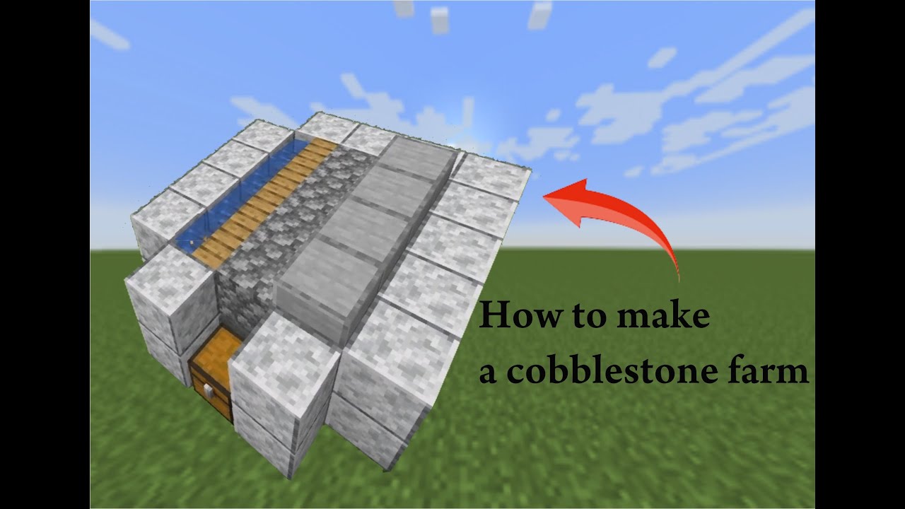 how to make a cobble stone farm in minecarft - YouTube