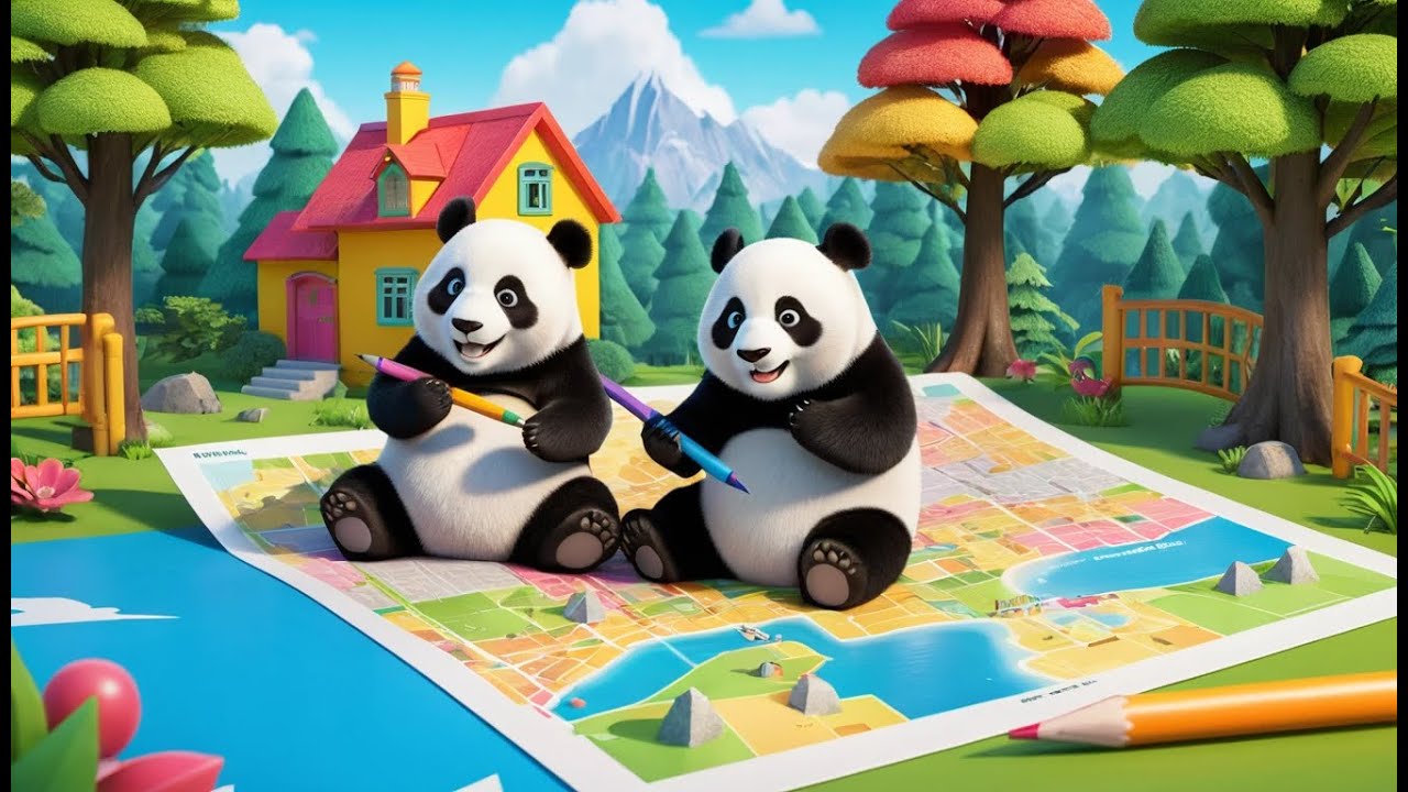 Ten Little Pandas on the Rainbow Rescue Truck | Fun Kids Adventure Song ...