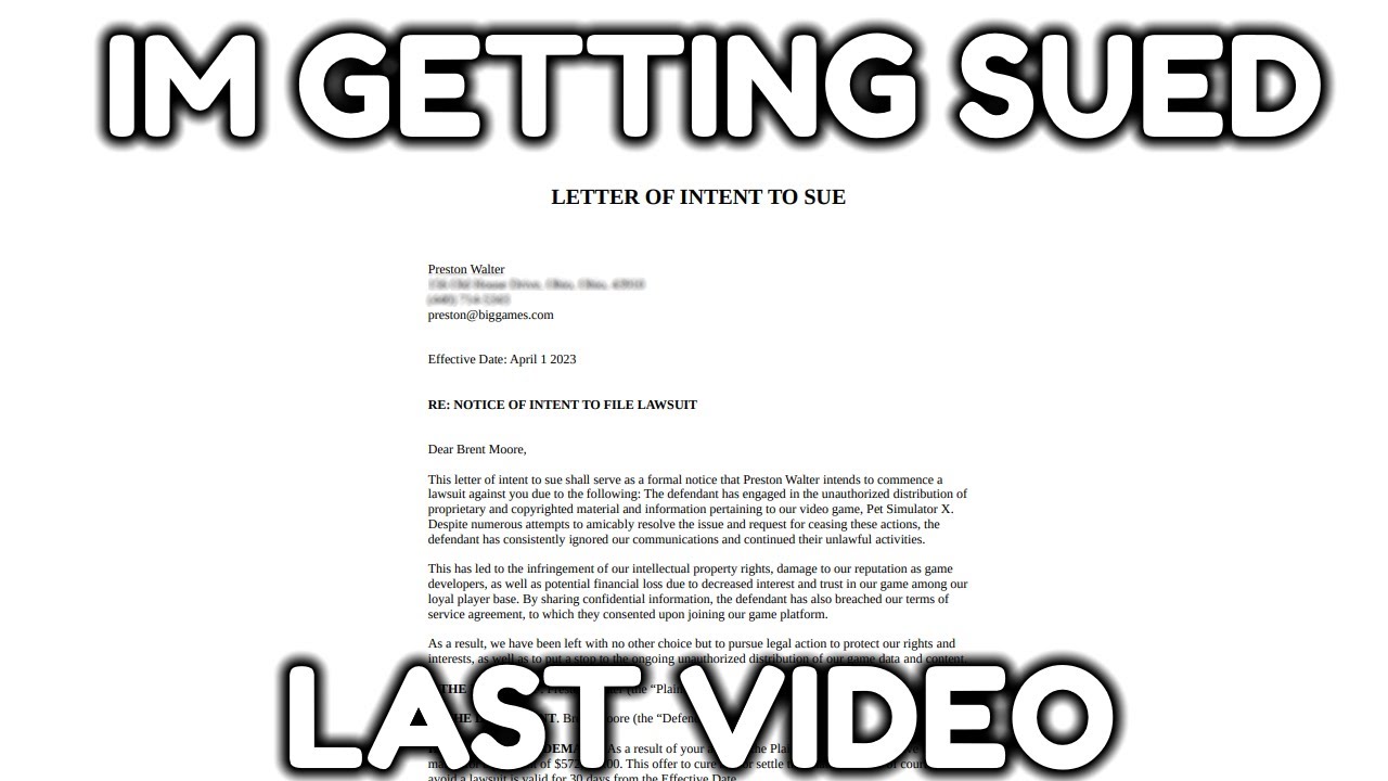 im getting sued its over - YouTube