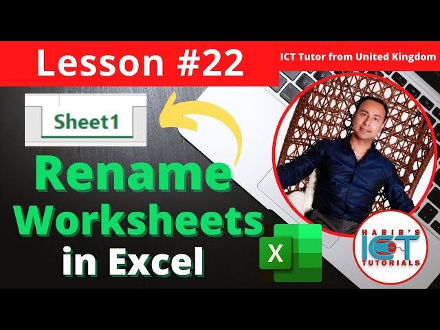 Lesson 22 How To RENAME A Worksheet In Excel FREE Excel Course Lesson 22 How To RENAME A Worksheet In Excel FREE Excel Course
