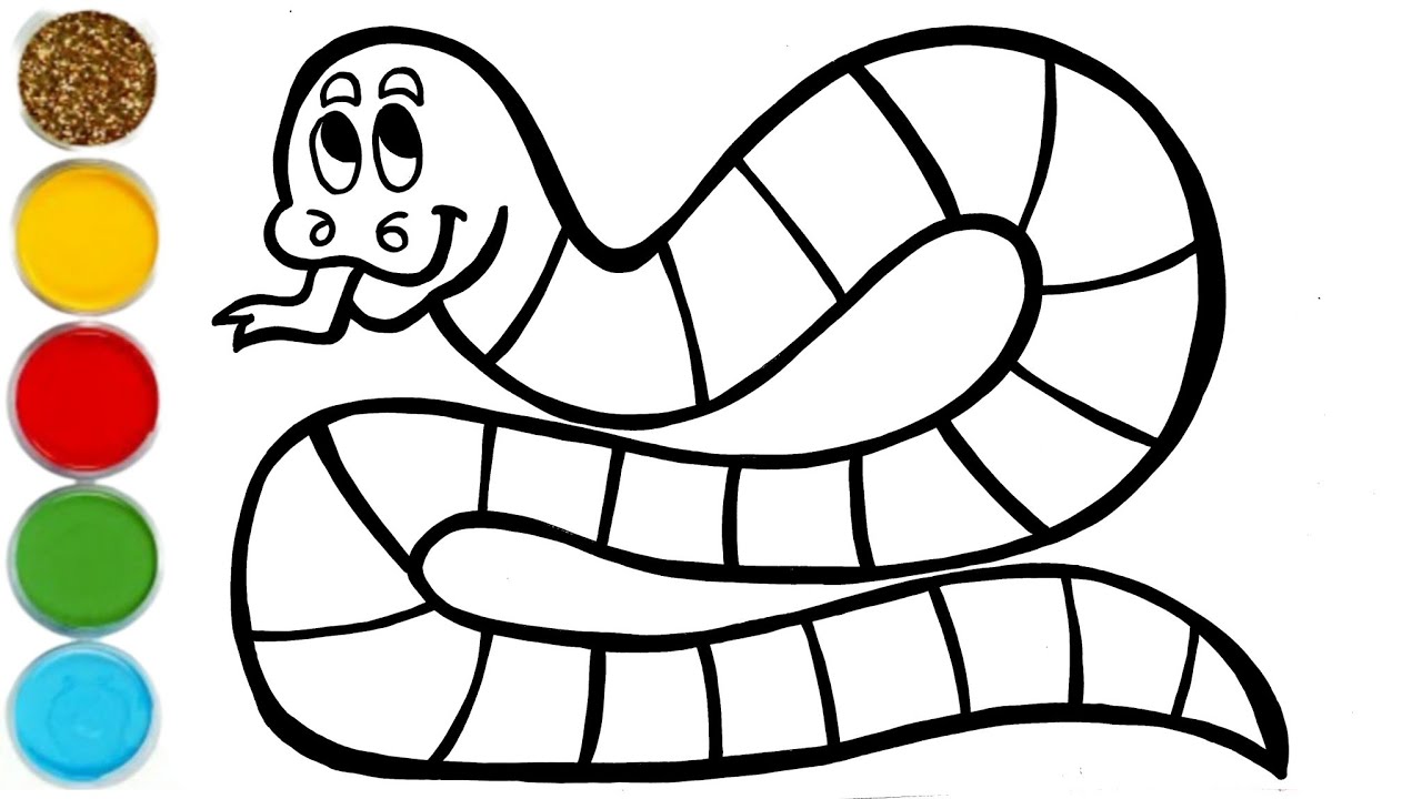 How to Draw Snake for Kids and Toddlers! | Snake Drawing for Kids and ...