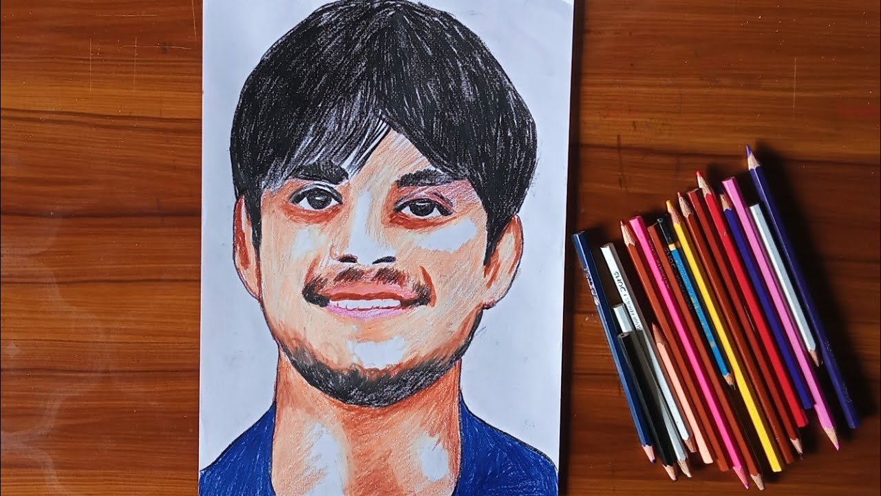 #ishankishan How to draw Ishan Kishan _ Ishan Kishan Drawing - YouTube