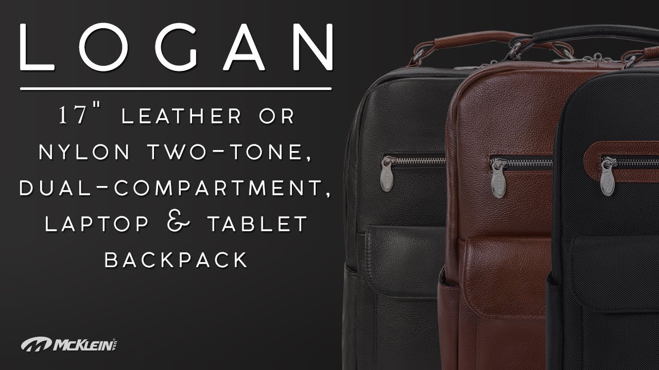 17" Two-Tone, Dual-Compartment, Laptop & Tablet Backpack THE LOGAN ...