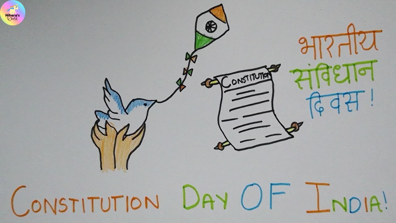 Bharathiya Samvidhan Diwas Drawing || Indian Constitution Day Drawing ...