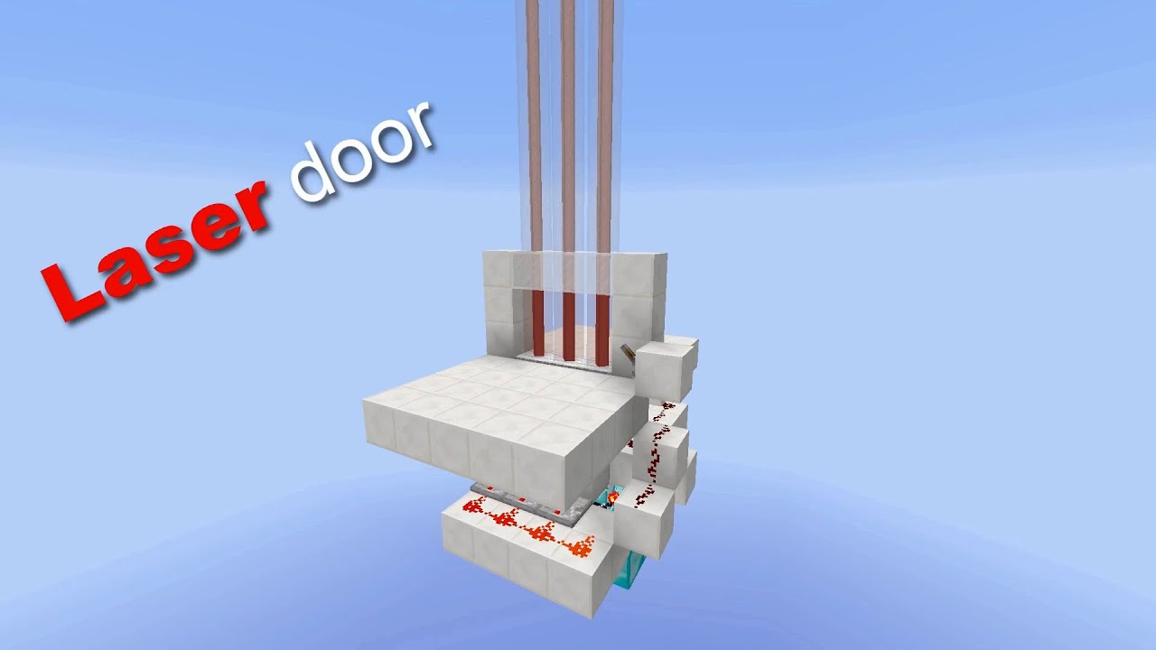 Minecraft laser door tutorial [Survival friendly] 1080p 60fps - YouTube