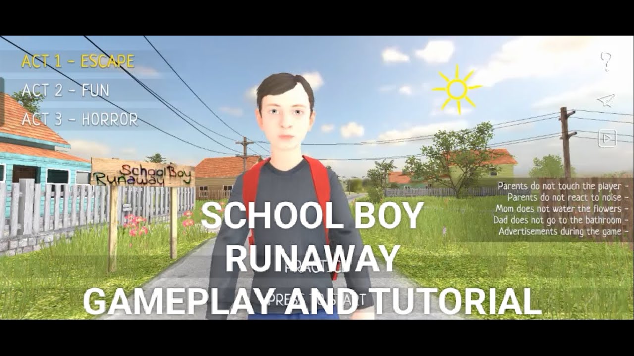 SCHOOL BOY RUNAWAY GAMEPLAY AND TUTORIAL PART 1 - YouTube