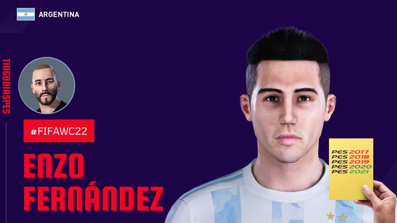 Enzo Fernández @TiagoDiasPES (Chelsea, SL Benfica, River Plate) Face ...