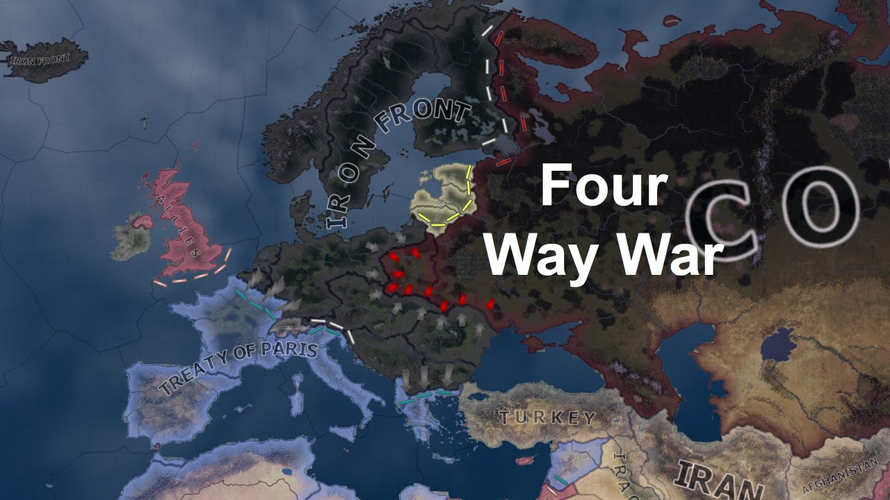 WWII Four Way War || HOIV Time Lapse - YouTube
