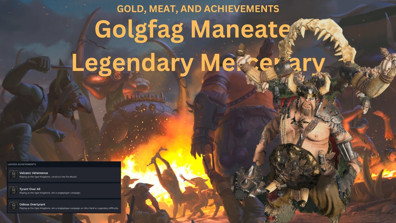 Legendary Mercenary GOLGFAG MANEATER | Totalwar: Warhammer 3 Legendary ...