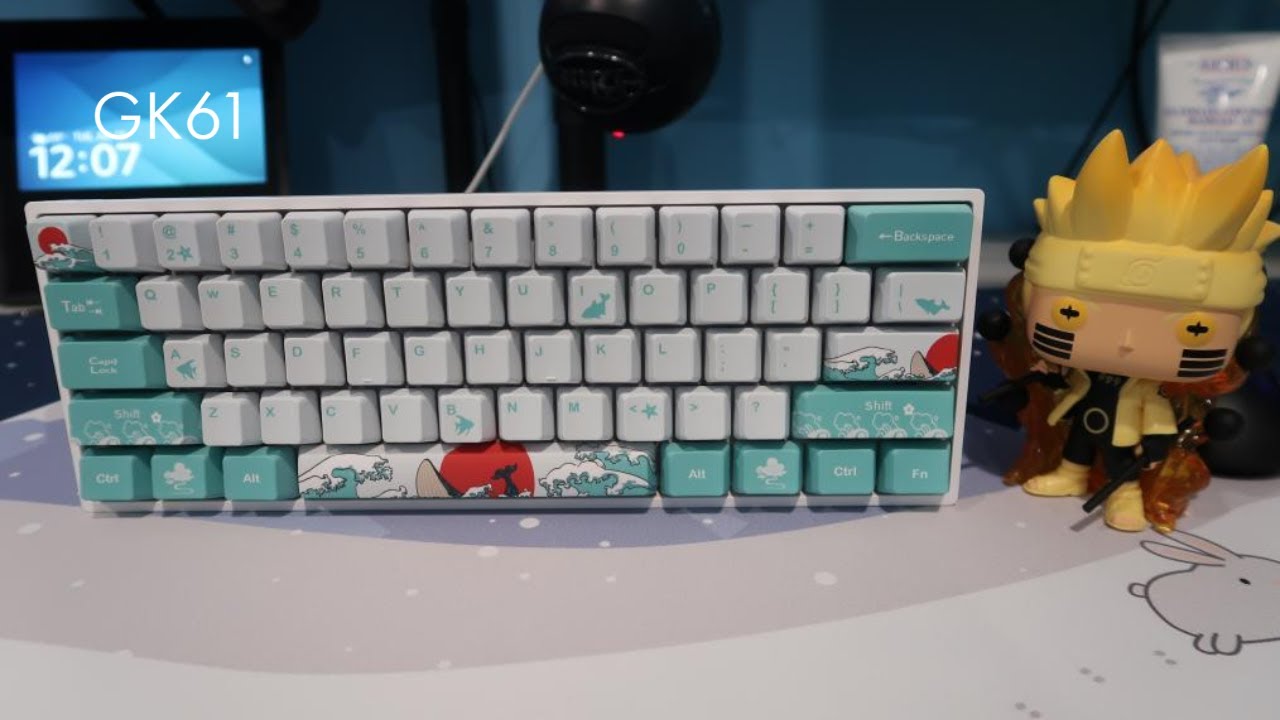 Gk61 KTT Rose (O-Ring Mount) Keyboard Sound Test - YouTube