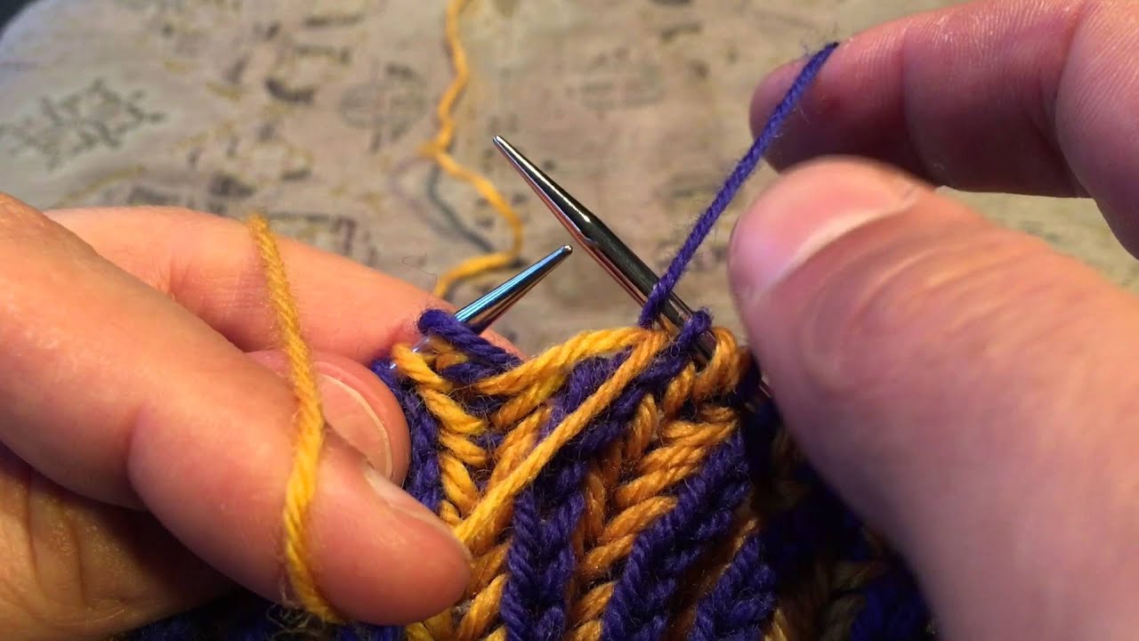 One-Pass Two-Colour Brioche - A Sockmatician Tutorial - YouTube