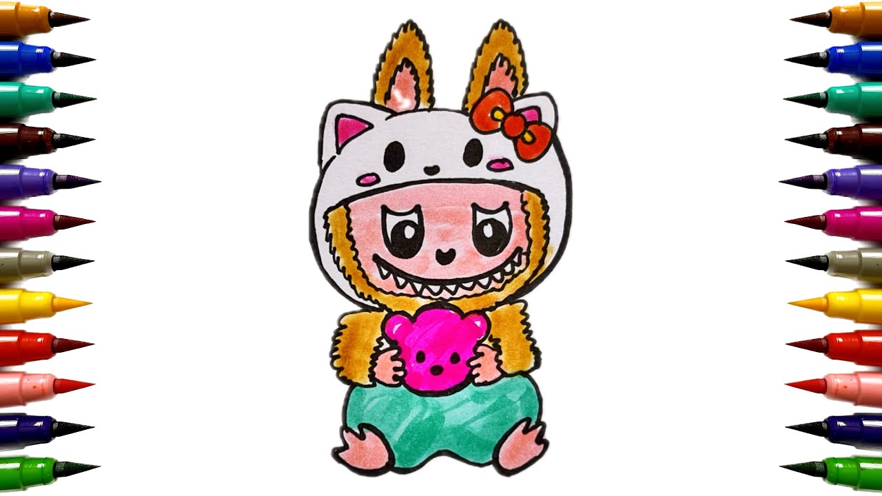 How To Draw Labubu Step by Step | Labubu Cartoon | The Monster Labubu ...