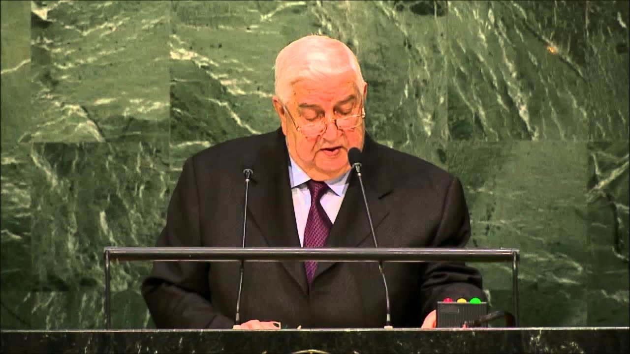 Syria Dep. PM: Walid Muallem Full Speech at the UN General Assembly ...