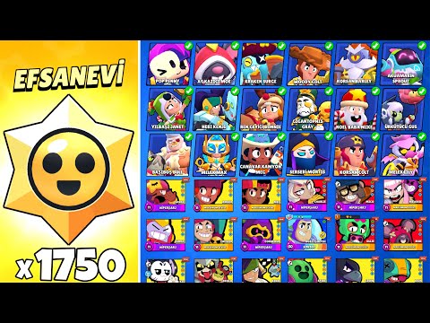 EFSANEVİ STARR HEDİYESİ AÇARAK OYUNDAKİ TÜM KOSTÜMLERİ VE KARAKTERLERİ ÇIKARTTIM !! BRAWL STARS