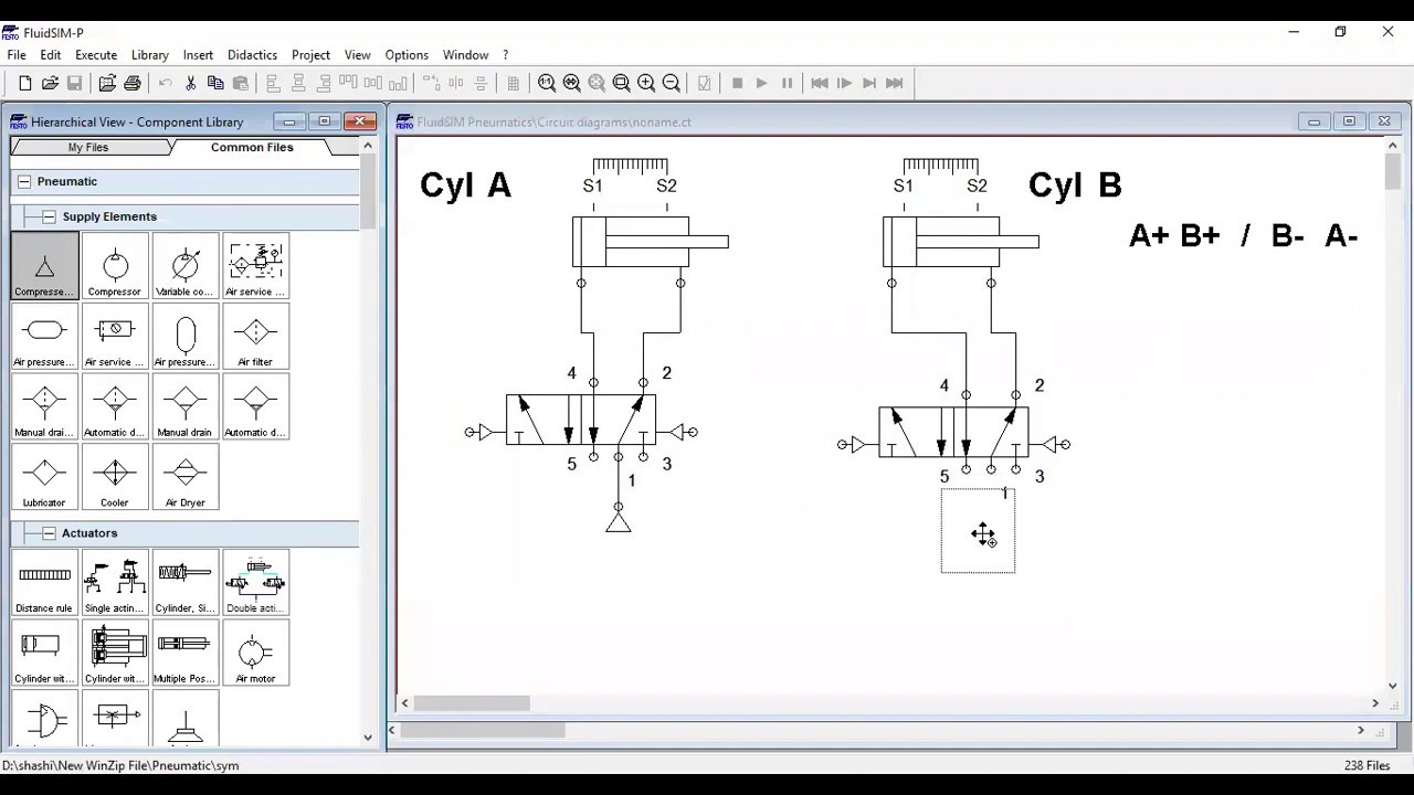 Pneumatics Circuit A B B A Cascading Method Youtube