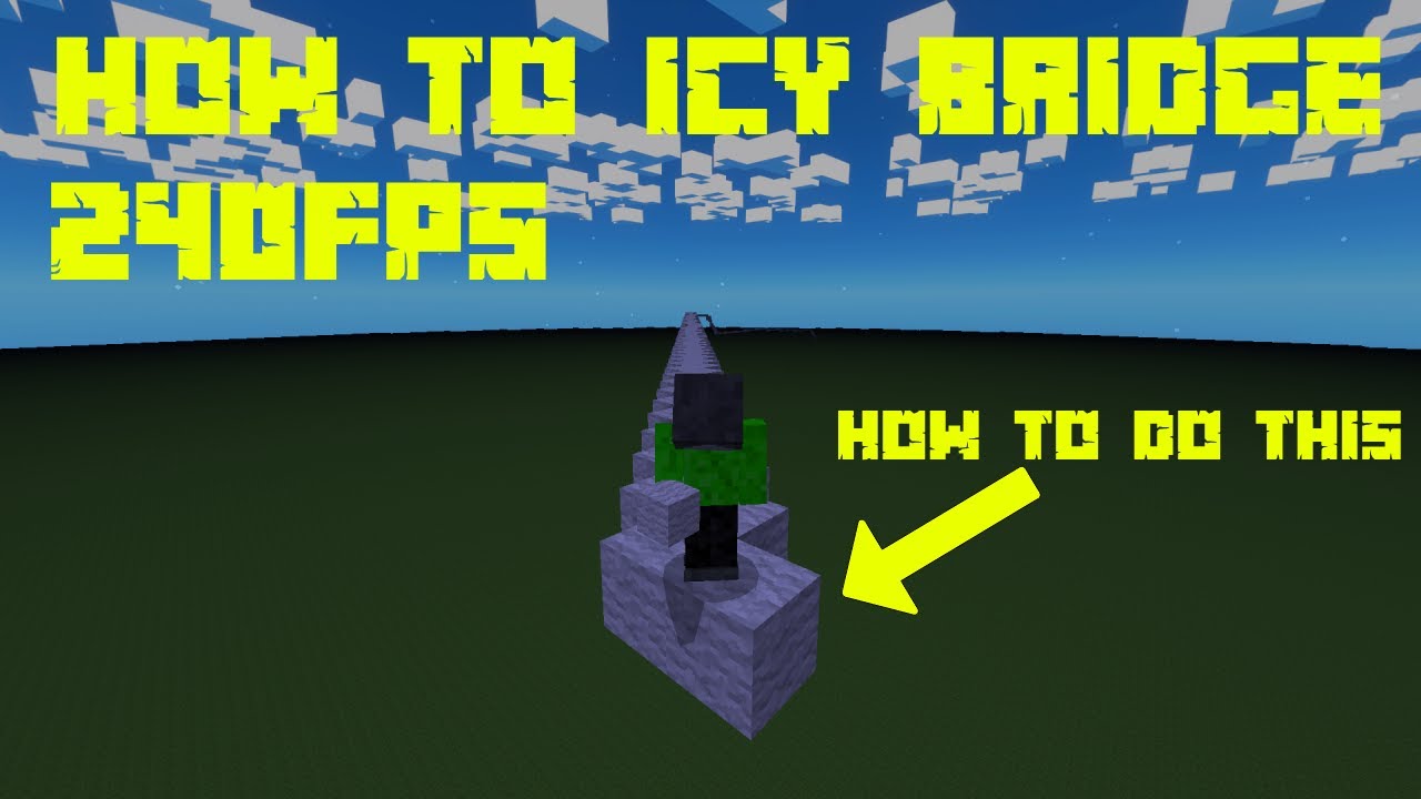 How to icy bridge in Minecraft Bedrock Edition | 240FPS - YouTube
