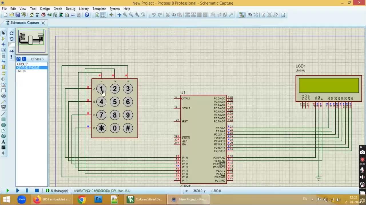 KEYPAD + LCD using 8051 - YouTube