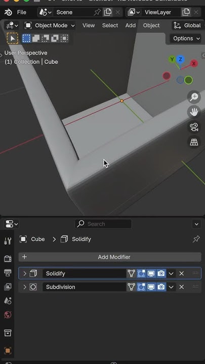 Inner and Outer Crease with Solidify - Blender - YouTube
